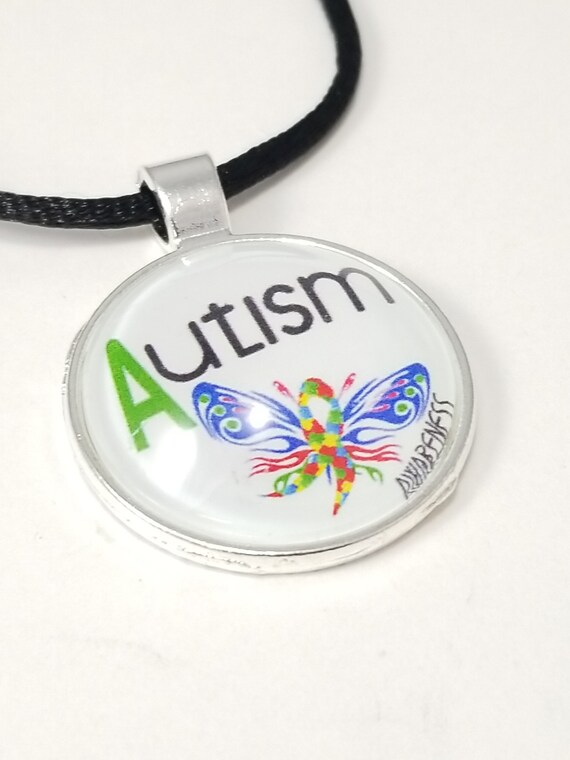 Autism Butterfly Necklace Autism Necklace Autism Jewelry | Etsy