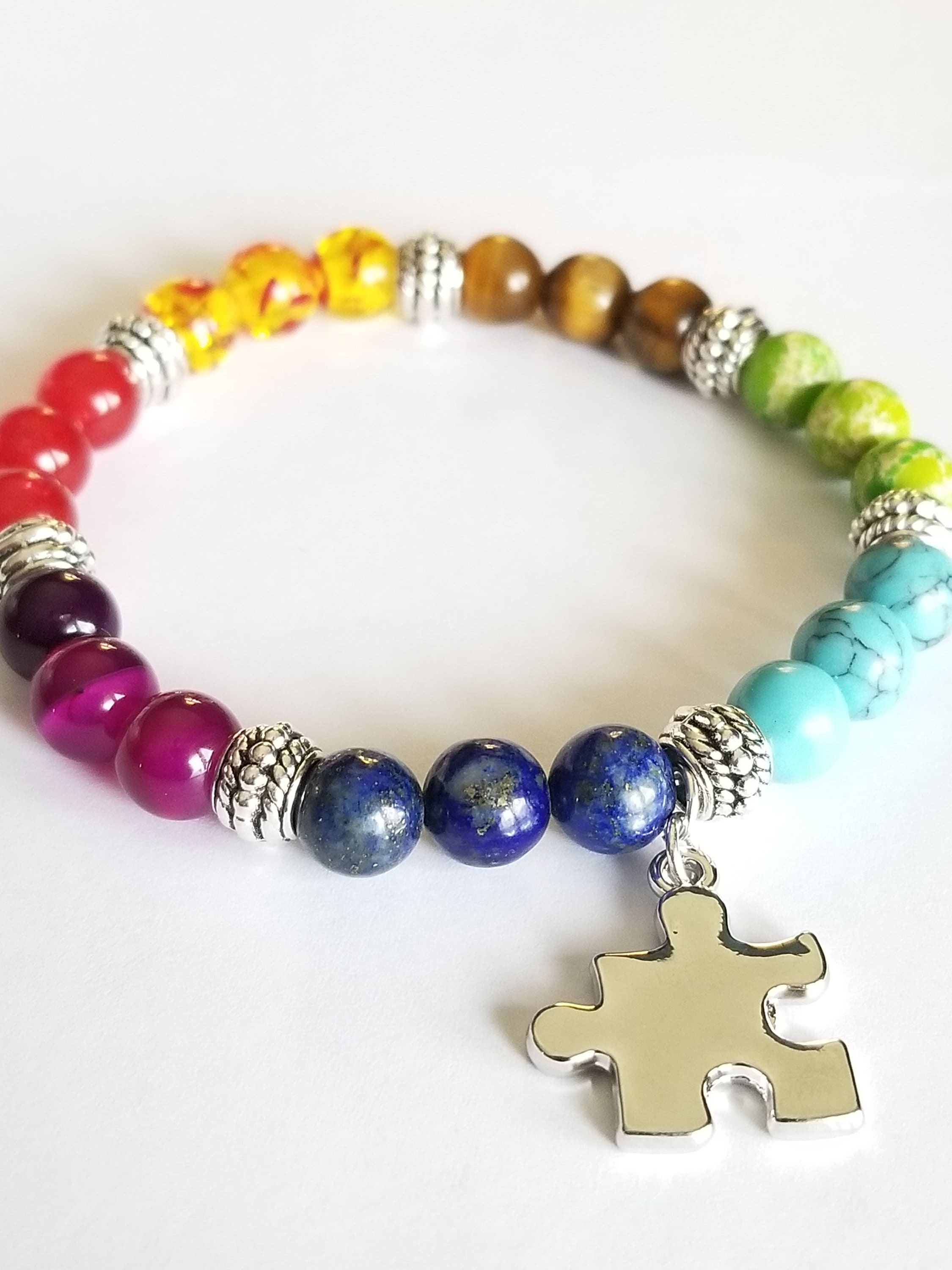 Autism Stretch Bracelet Autism Beaded Bracelet Autism Mom | Etsy