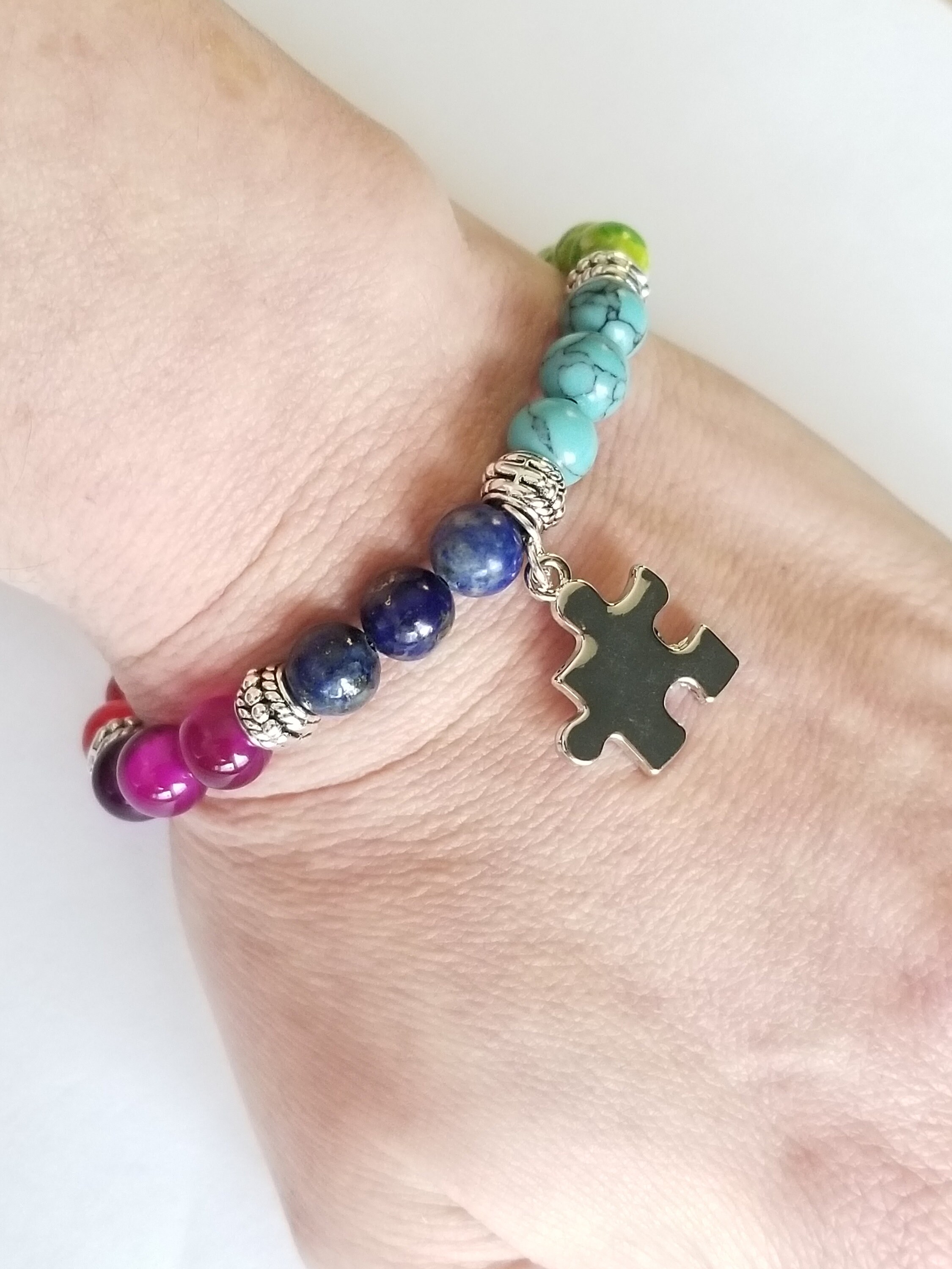 Autism Stretch Bracelet Autism Beaded Bracelet Autism Mom | Etsy