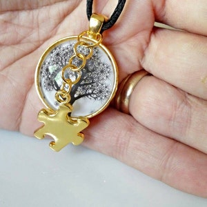Autism Tree of Life Necklace, Autism Pendant, Autism Awareness Jewelry ...