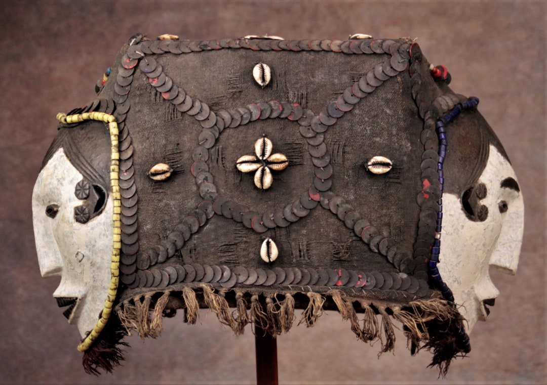 Rare Old African Helm Mask helmet Double Face IGBO Ethnic - Etsy