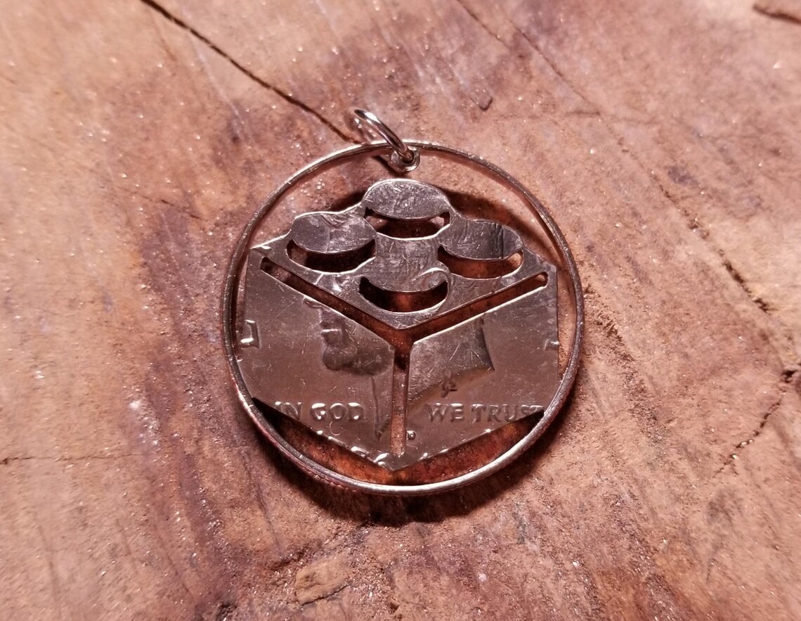 Brick Building Necklace Brick Building Pendant Half Dollar - Etsy