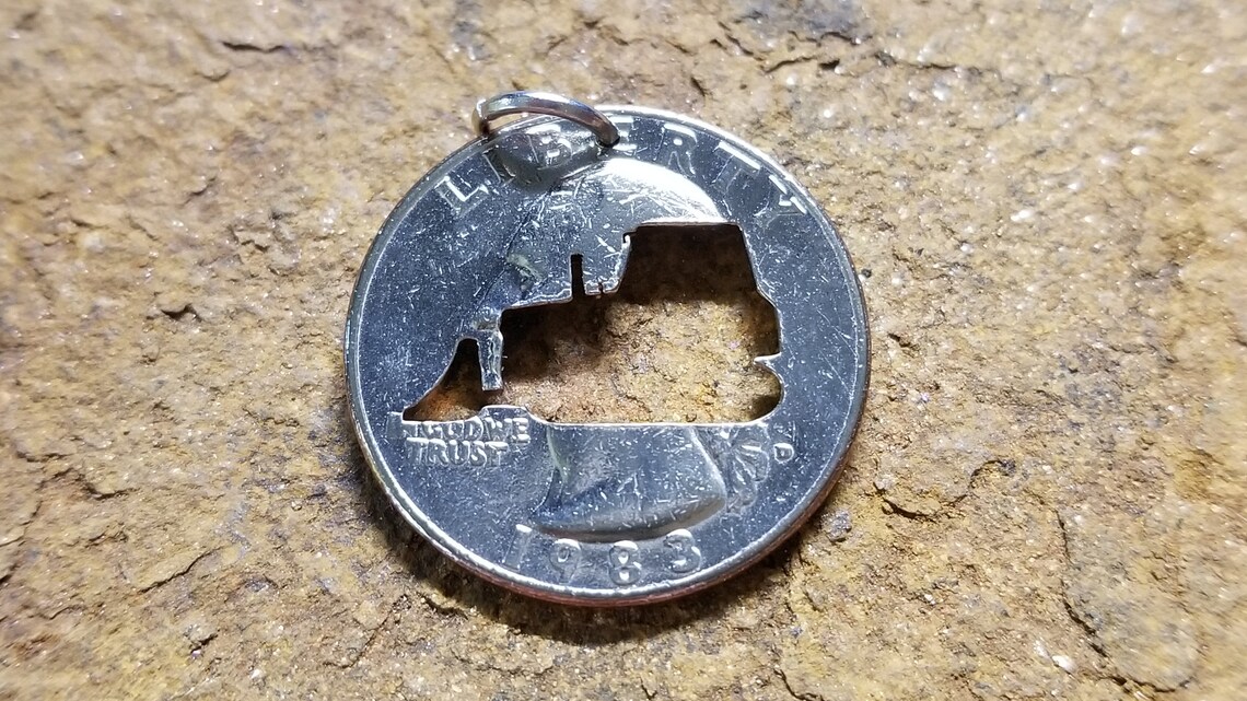 Hand Cut Coin Bulldozer Pendant Necklace, Construction Jewelry - Etsy