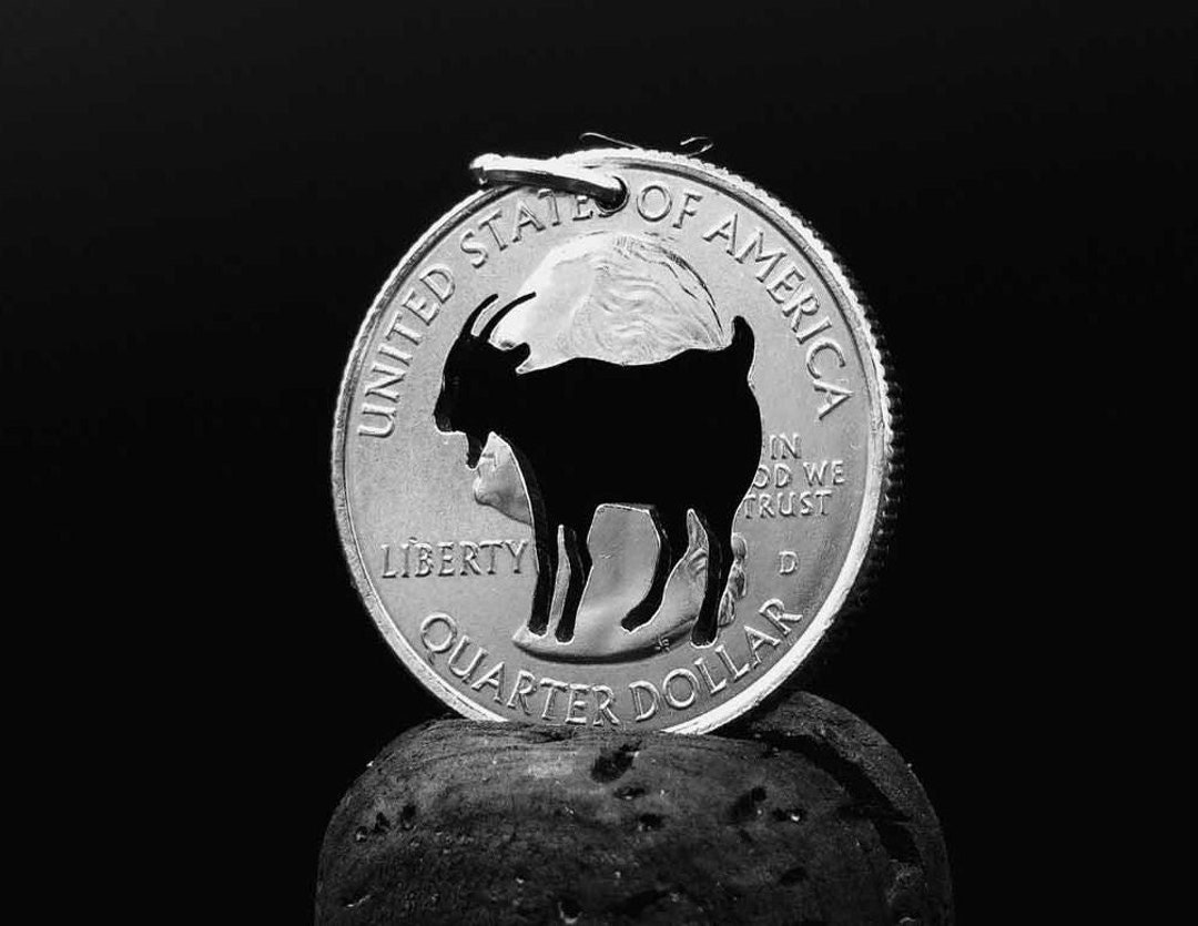 Goat Necklace Made From Coin, Goat Lover Pendant Goat Gift for Goat ...