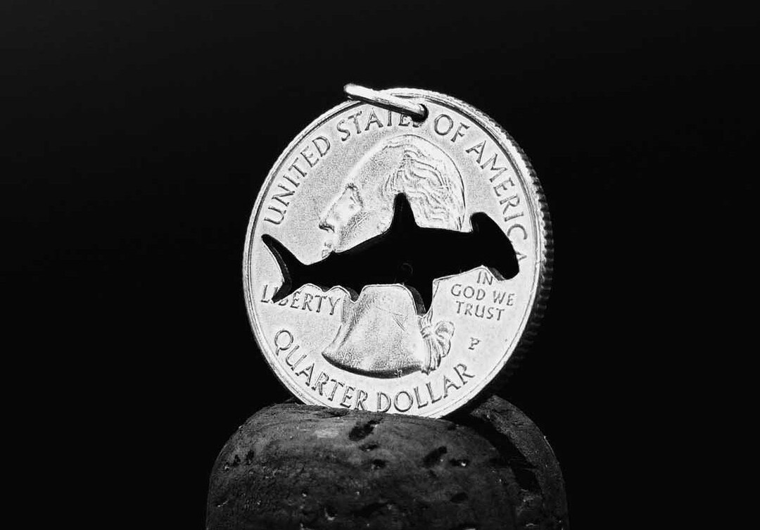 Hammerhead Shark Necklace Made From Coin, Hammerhead Shark Lover ...