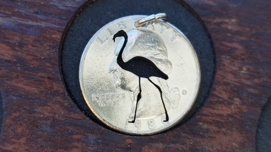 Flamingo Pendant, Flamingo Necklace, Water Fowl Pendant, Pink Flamingo ...