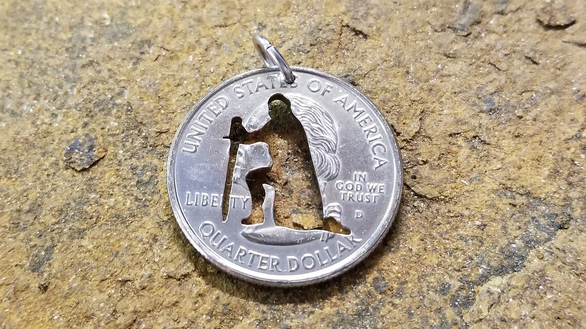 Knight Pendant Knight Necklace Kneeling Knight Pendant - Etsy