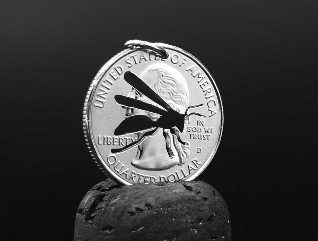 Wasp Necklace Made From Coin, Wasp Lover Pendant Wasp Gift for Wasp ...