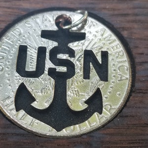 US Navy Pendant Navy Emblem Pendant US Navy Necklace Navy Logo Necklace ...