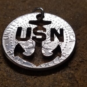 US Navy Pendant Navy Emblem Pendant US Navy Necklace Navy Logo Necklace ...