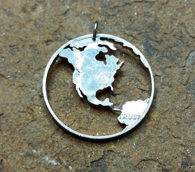 Earth Pendant Earth Necklace Globe Pendant Globe Necklace - Etsy