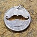 Hand Cut Quarter Moustache Pendant - Geeky Silver Coin Necklace - Etsy