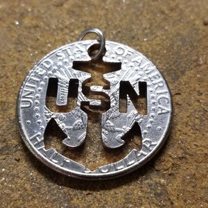 US Navy Pendant Navy Emblem Pendant US Navy Necklace Navy Logo Necklace ...