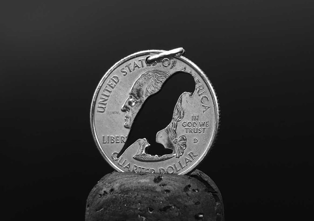 Parrot Necklace Made From Coin, Parrot Lover Pendant Parrot Gift for ...