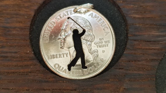 Golf Pendant Golfer Pendant Golf Necklace Golfer Necklace | Etsy