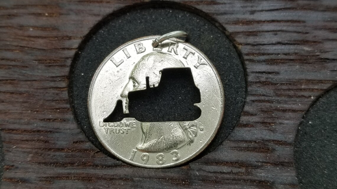Hand Cut Coin Bulldozer Pendant Necklace, Construction Jewelry - Etsy