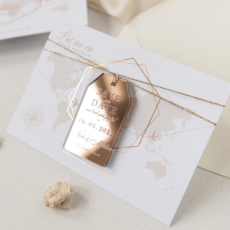 Save the Date Luggage Tag - Etsy
