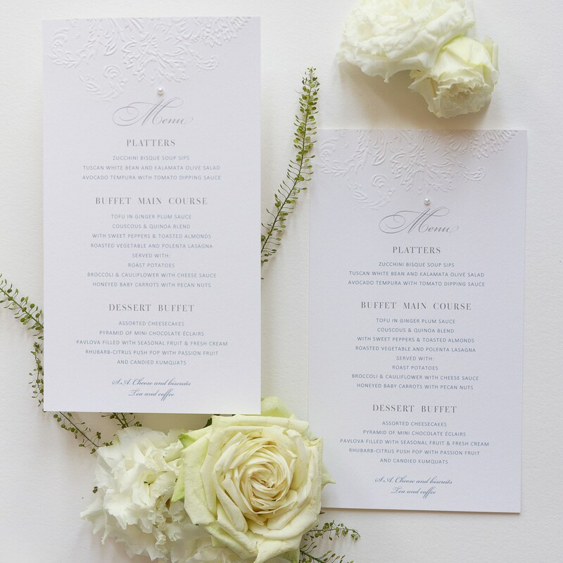 Pearl menu cards - Etsy.de