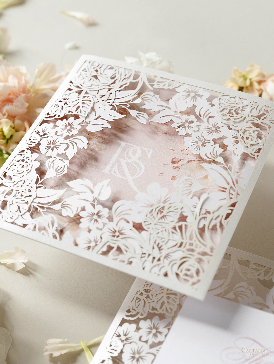 Couture Invite : 3D Luxuriously Intricate Tier Laser Cutting Wedding ...