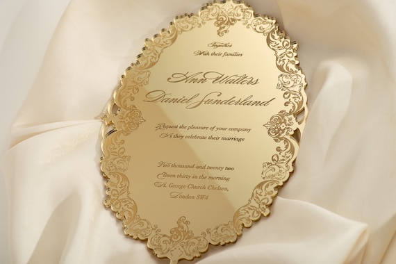 Mirror wedding invitations 60 photos - Astyledwedding.com