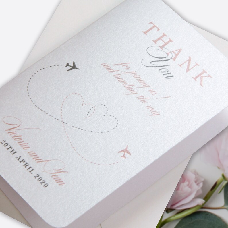 Thank You Cards With Own Message Matching Travel Passport - Etsy