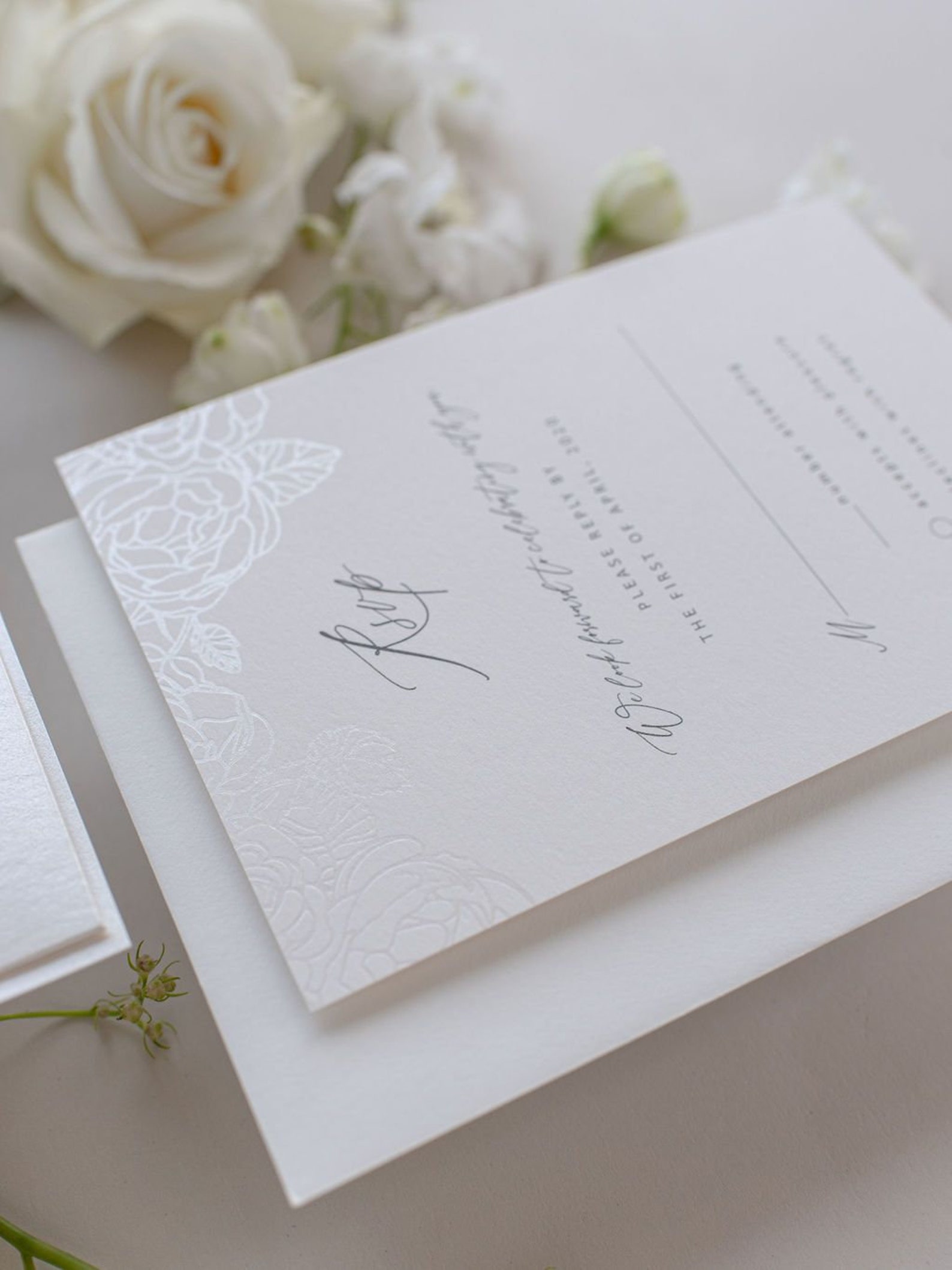 Luxurious Pearl Foil Intricate Laser Cut Roses Wedding - Etsy