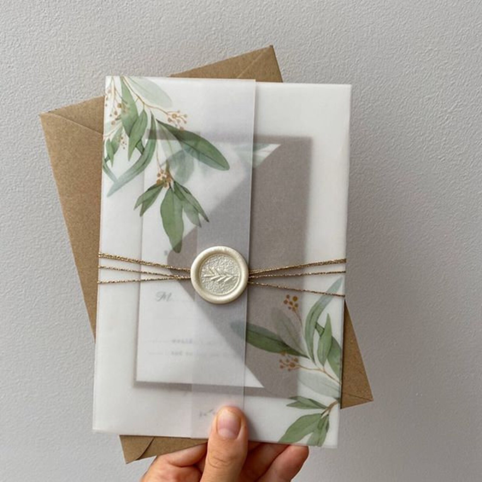 Greenery Vellum See Through Folder Parchment Pocket Fold Suite | Etsy UK