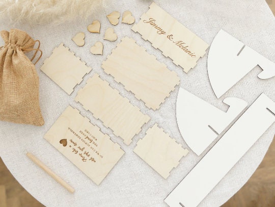 Large Classic White Elegant Alternative Personalised Drop Box - Etsy UK