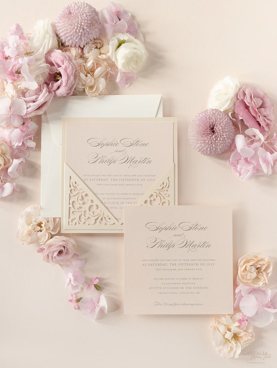 Laser Cut Gatefold Wedding Invitations