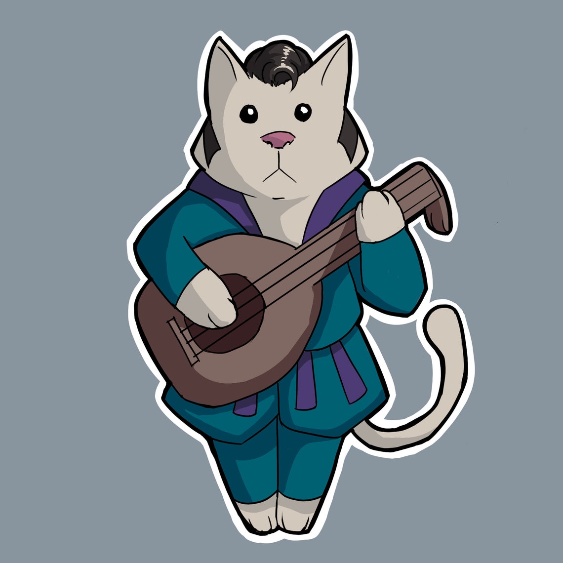 Dungeons and Dragons Cats Printable Sticker Set of 12 Png - Etsy