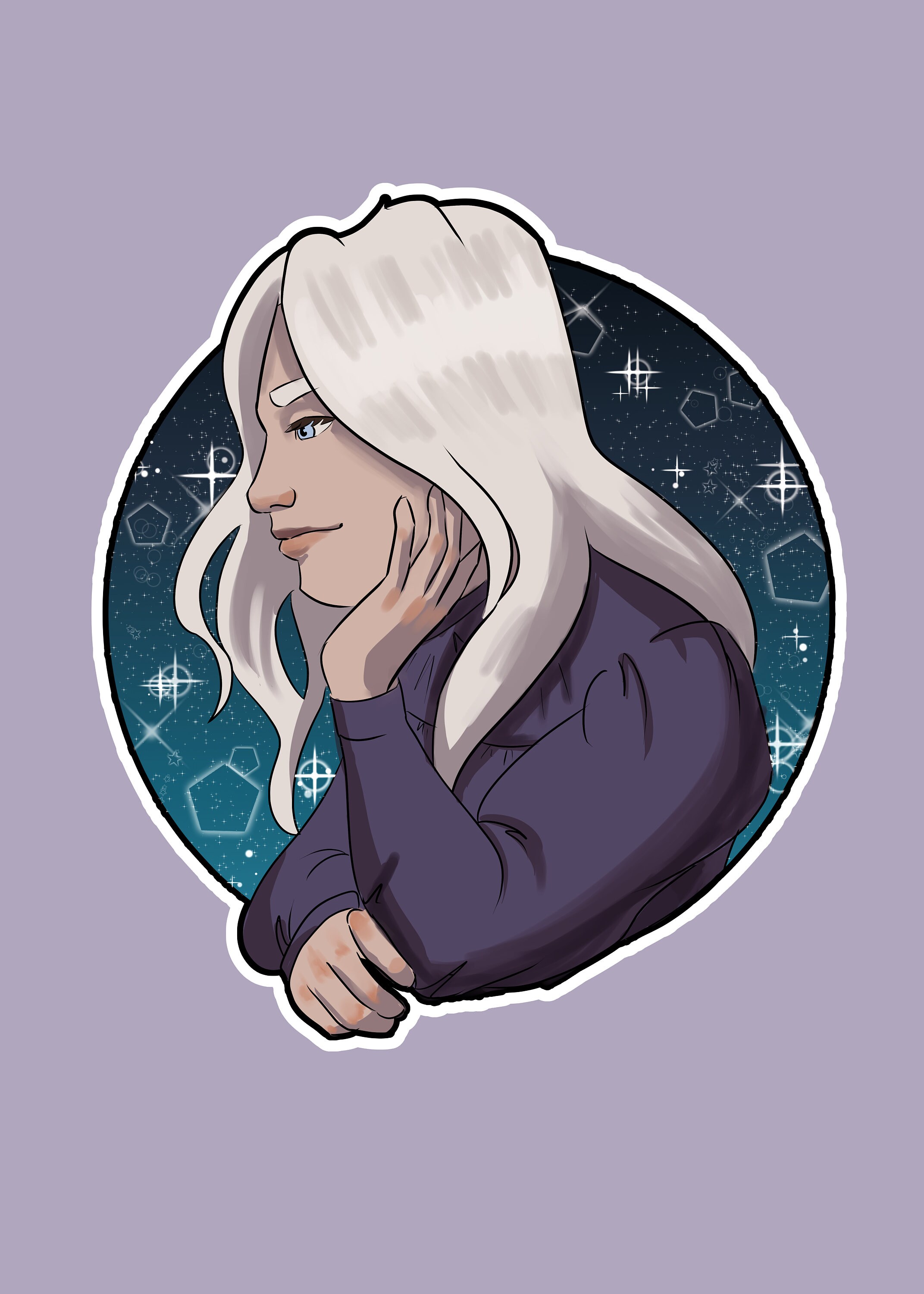 Printable Moon Magic Sticker Set, Png File With Transparent Background ...