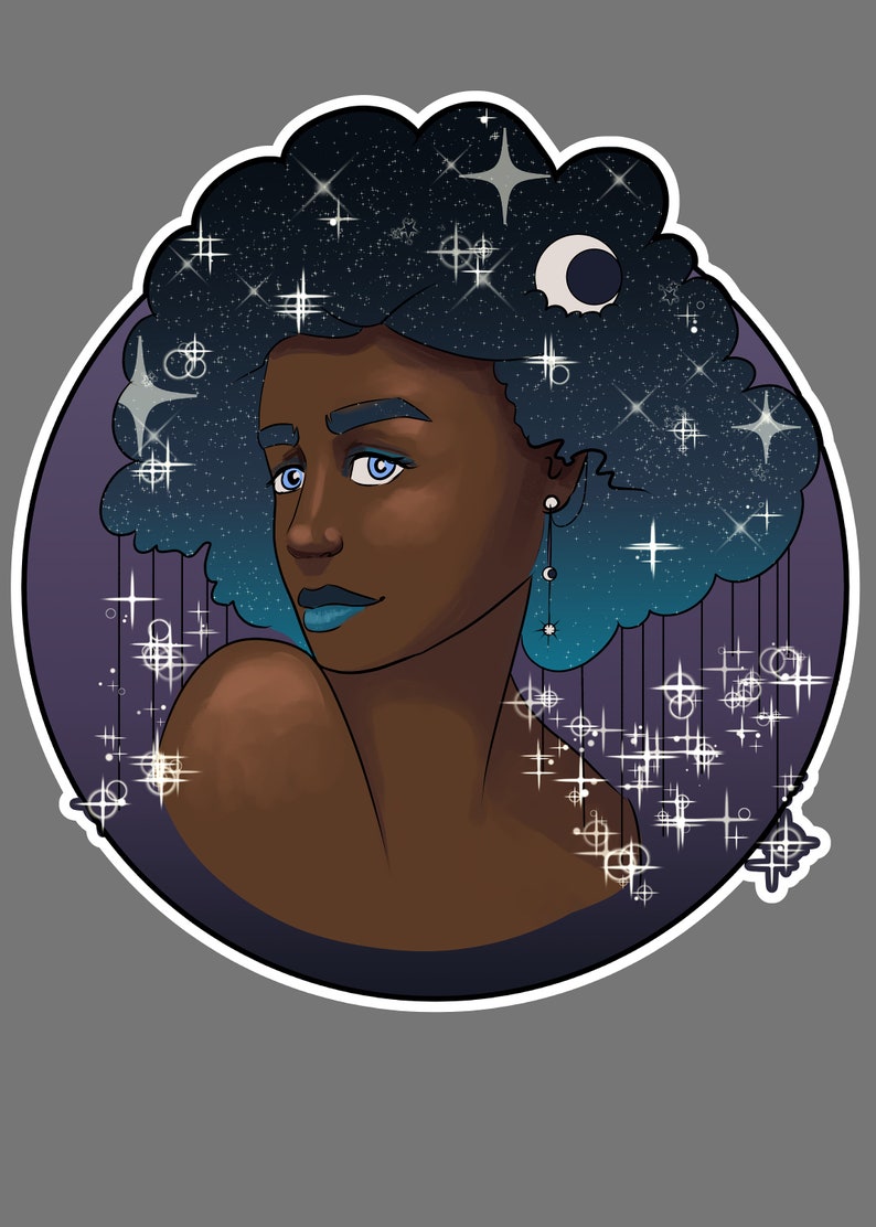 Printable Moon Magic Sticker Set, Png File With Transparent Background ...