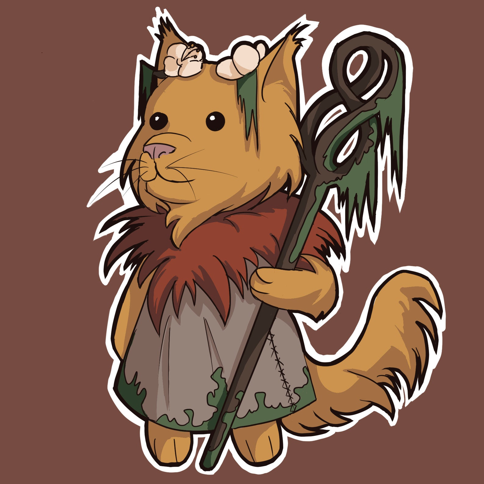 Dungeons and Dragons Cats Printable Sticker Set of 12 Png - Etsy