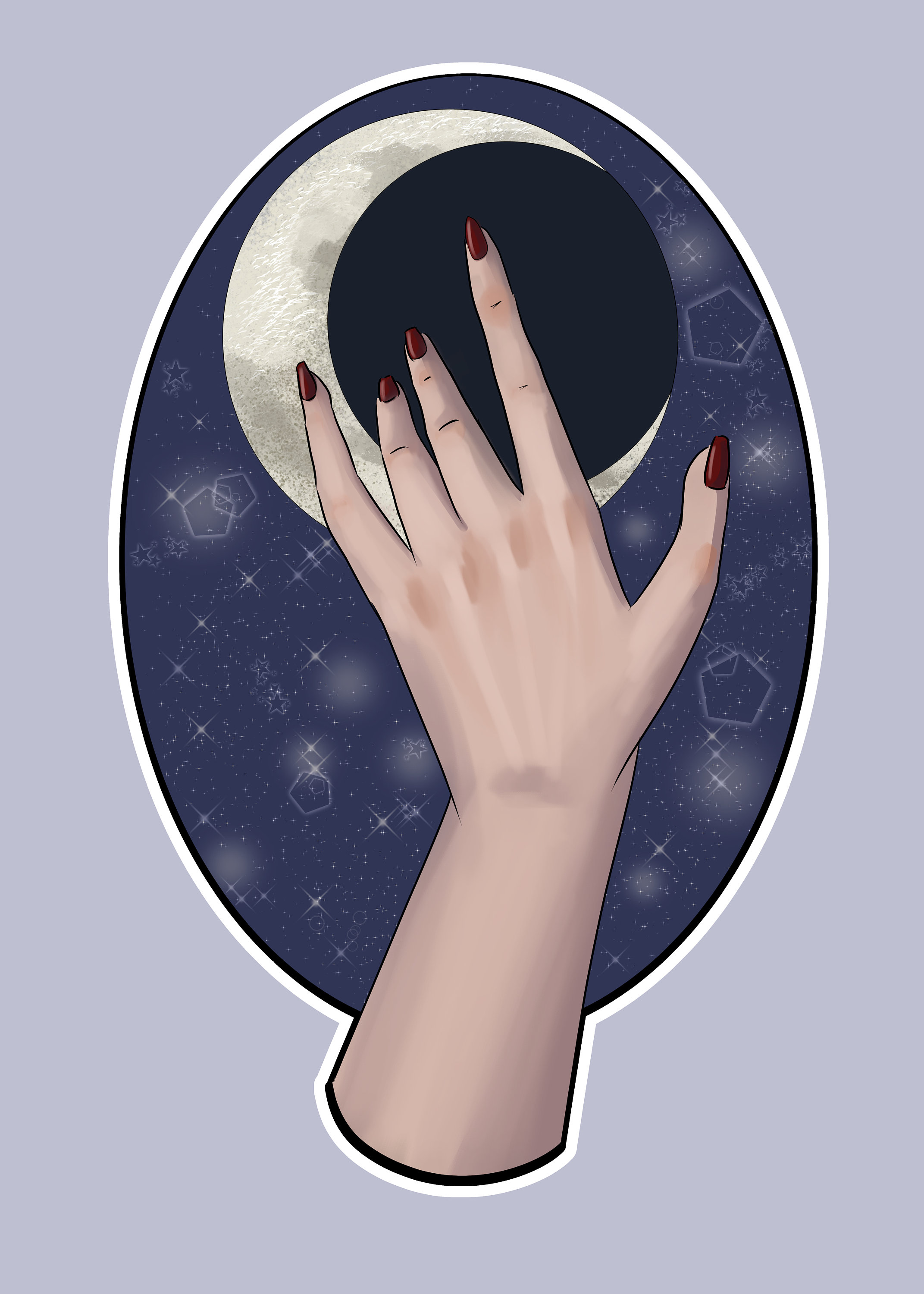 Printable Moon Magic Sticker Set, Png File With Transparent Background ...