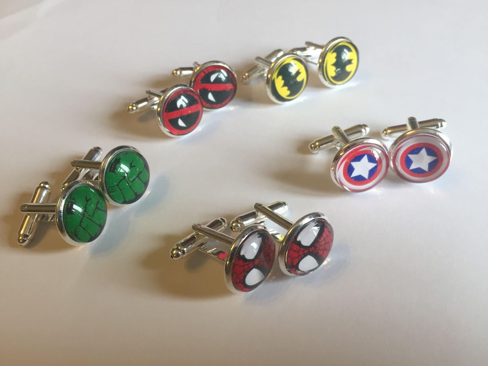 Superhero Logo Themed Cufflinks Ideal for Parties - Etsy