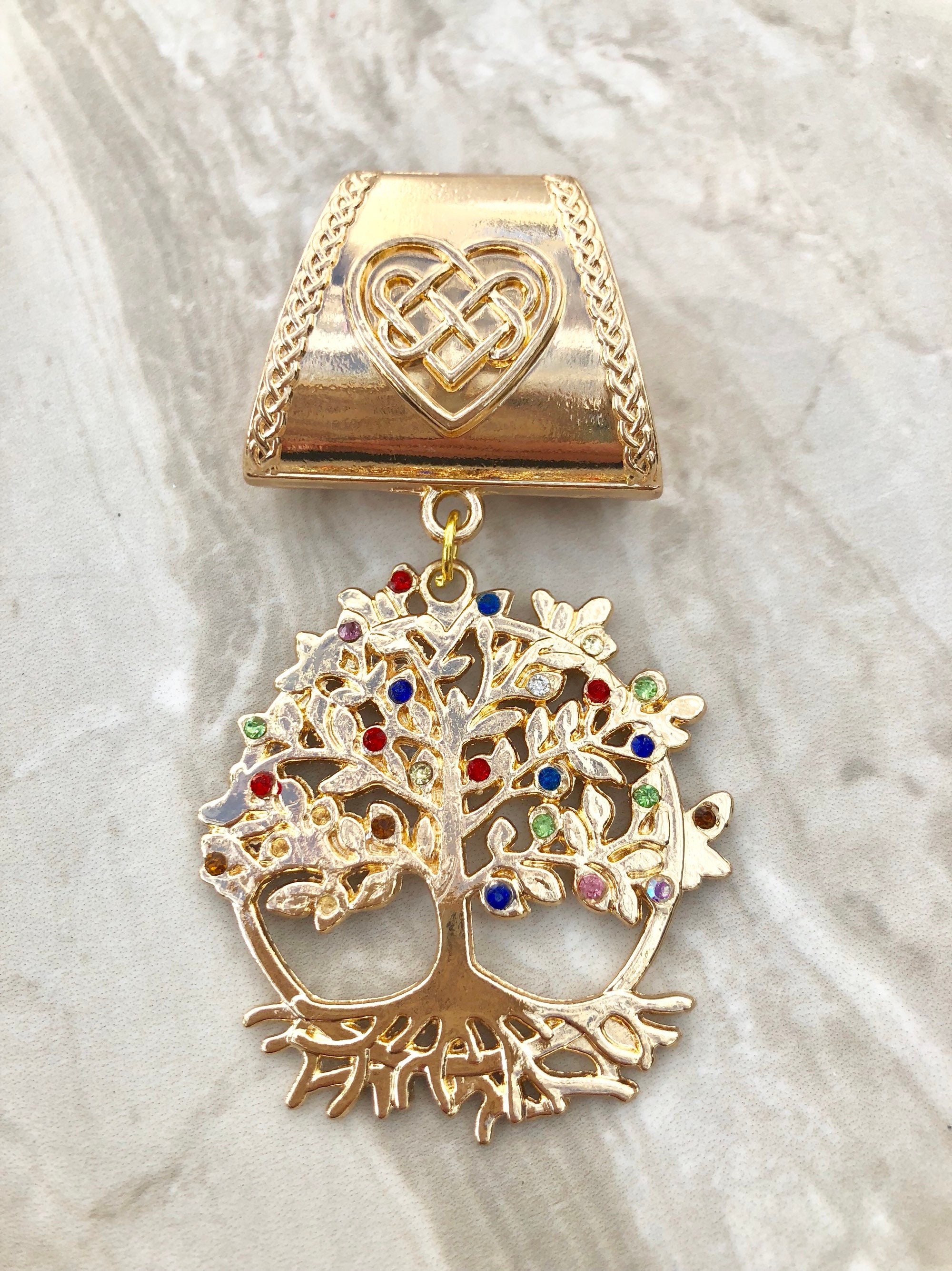 Gold Tree of Life Scarf Bail Gold Scarf Bail Scarf Pendant - Etsy UK