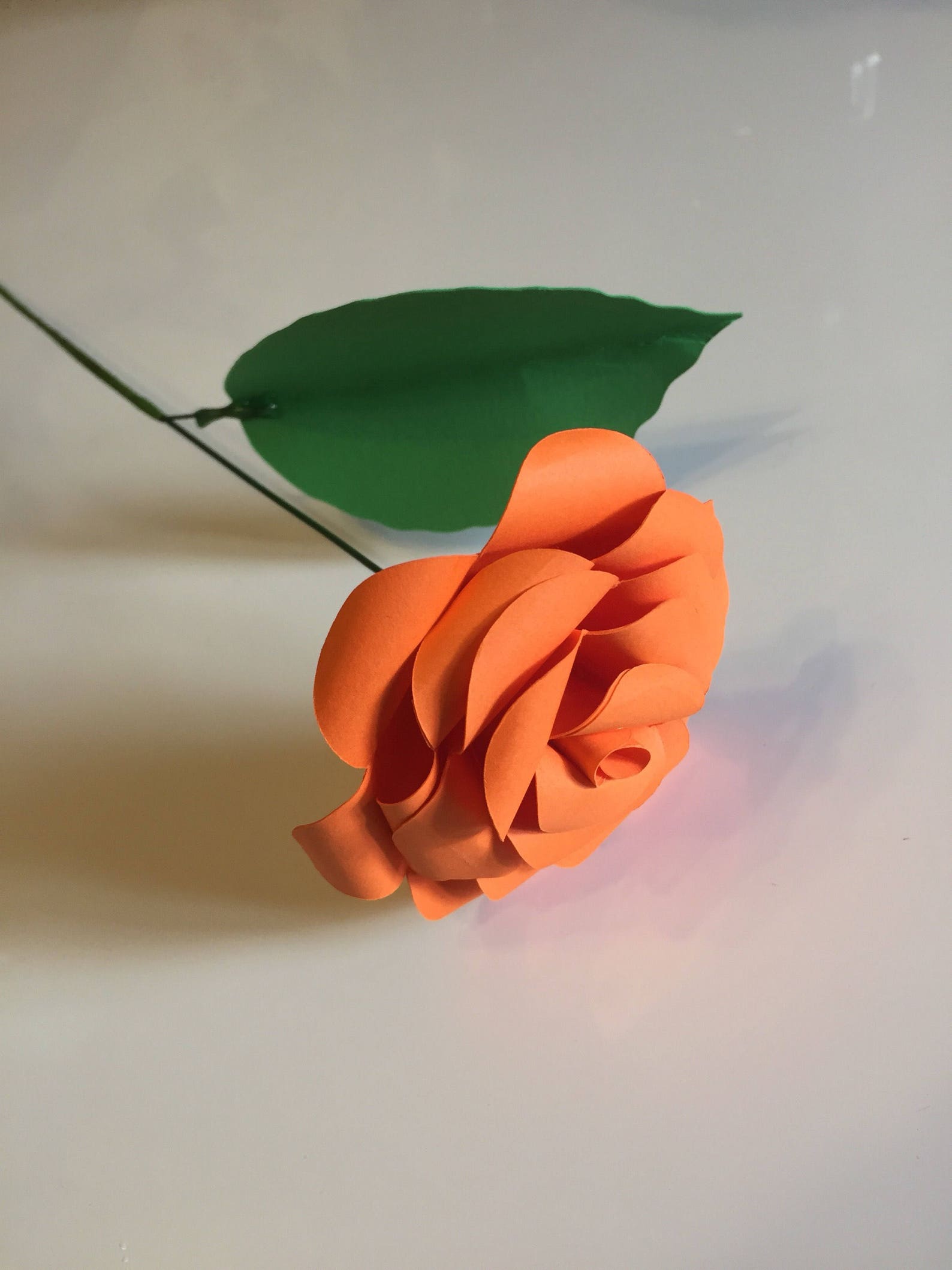 Single Paper Rose Paper Roses Gift for Her Everlasting - Etsy UK