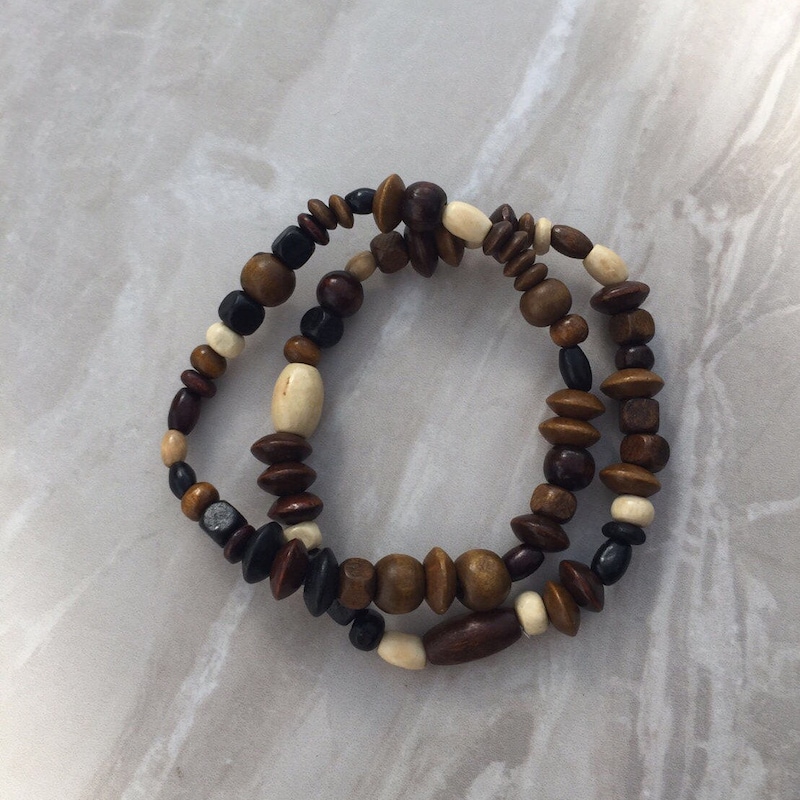 Wooden Bead Bracelet - Etsy