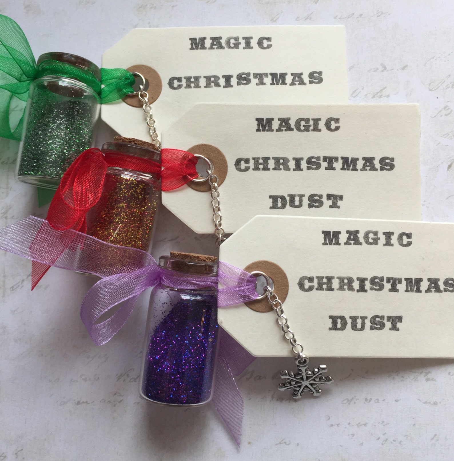 Bottle of magic Christmas dust perfect for a Christmas Eve | Etsy