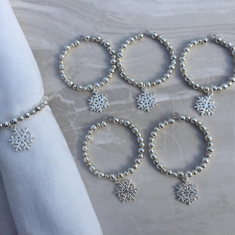 Christmas Napkin Ring Beaded - Etsy UK