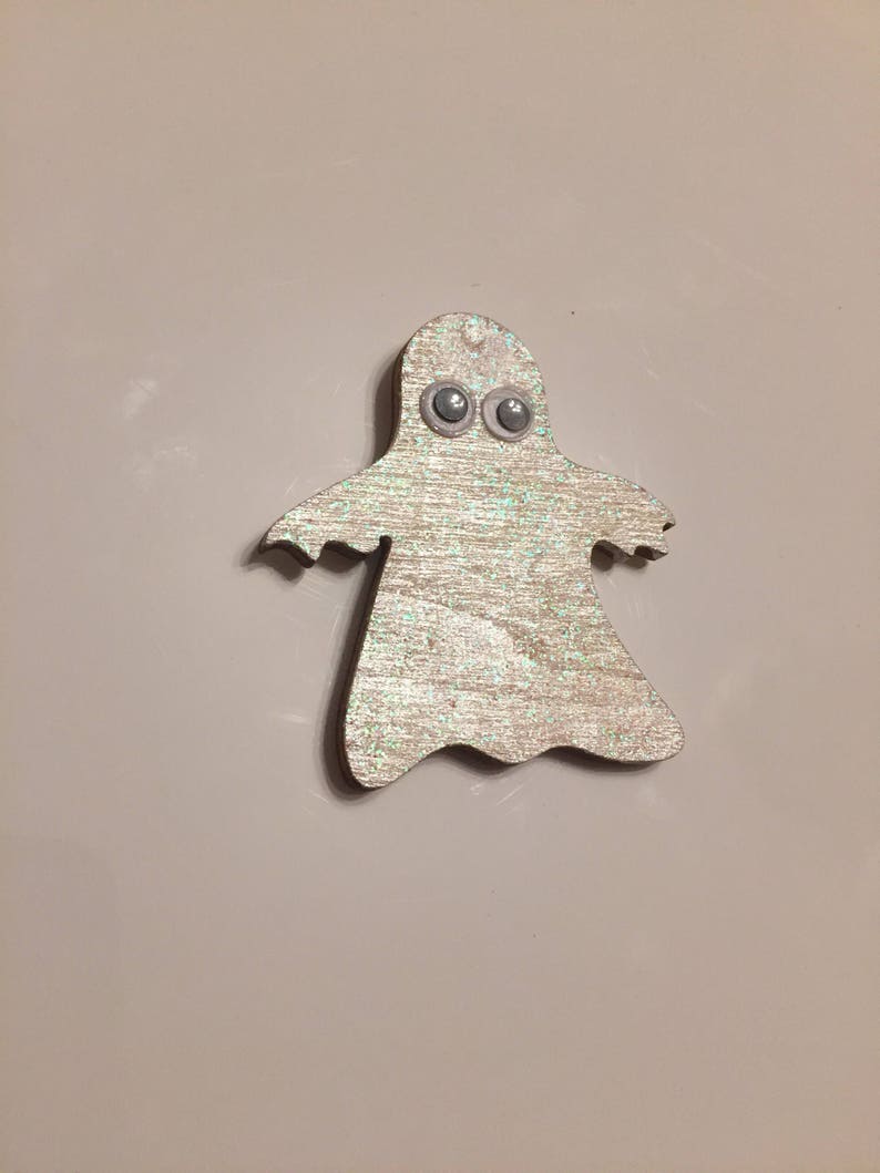 Googly Ghost Fridge Magnet Wooden Magnet Halloween Magnet - Etsy UK