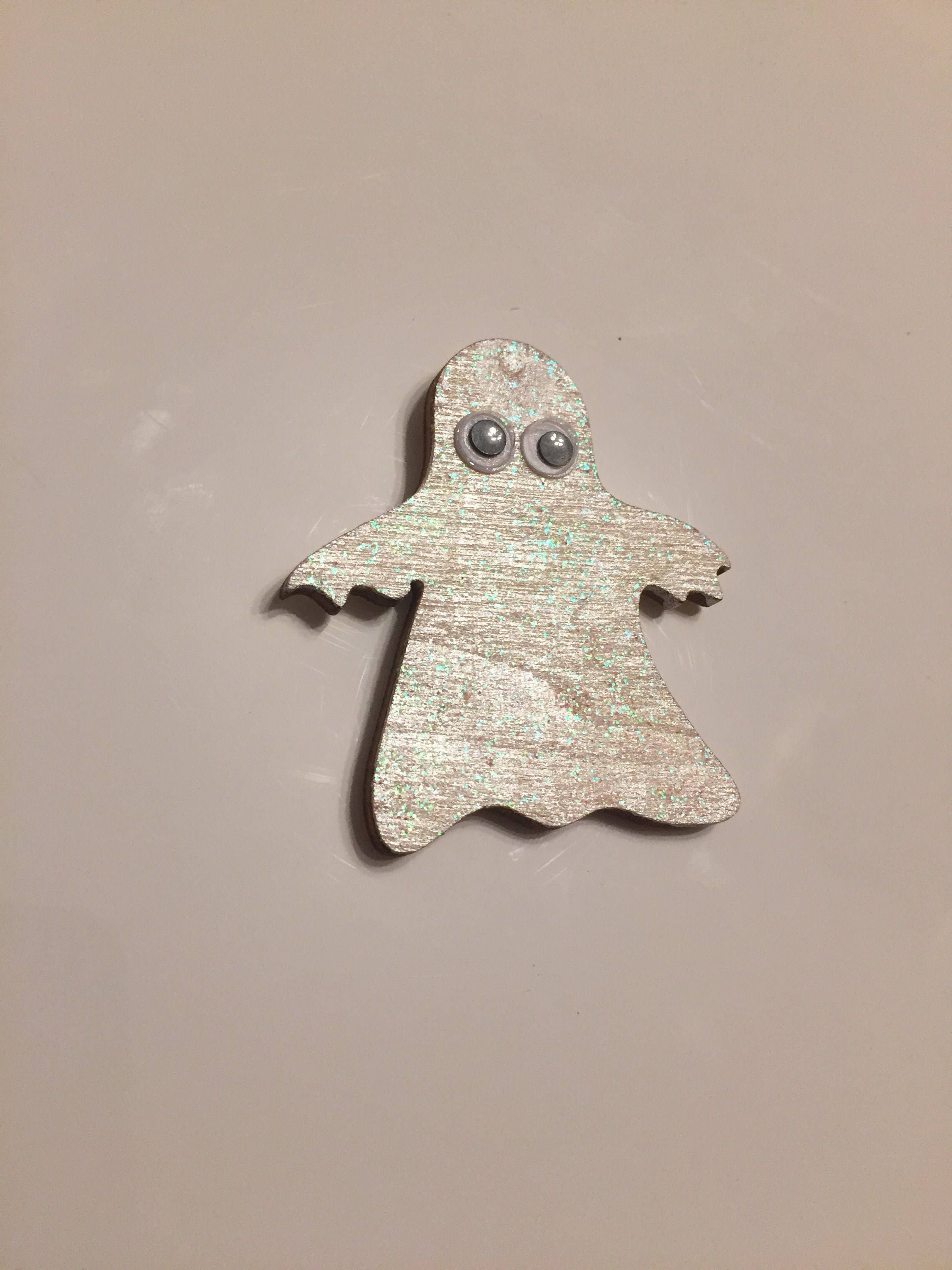 Googly Ghost Fridge Magnet Wooden Magnet Halloween Magnet - Etsy UK