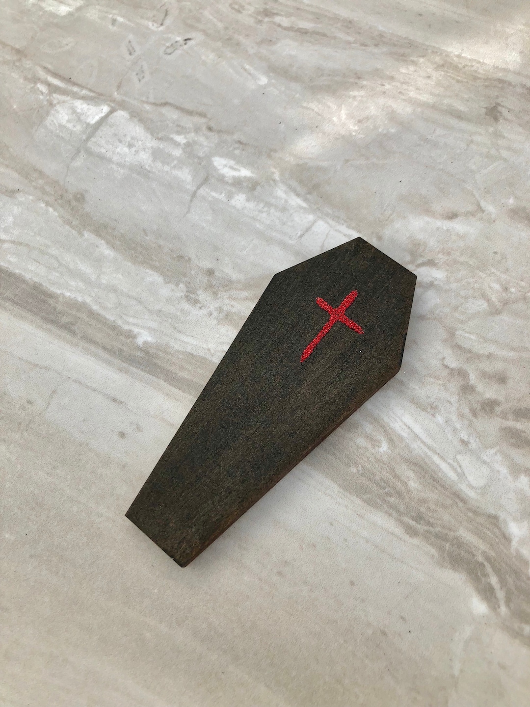 Black Coffin Fridge Magnet, Wooden Magnet, Halloween Magnet, Kitchen ...