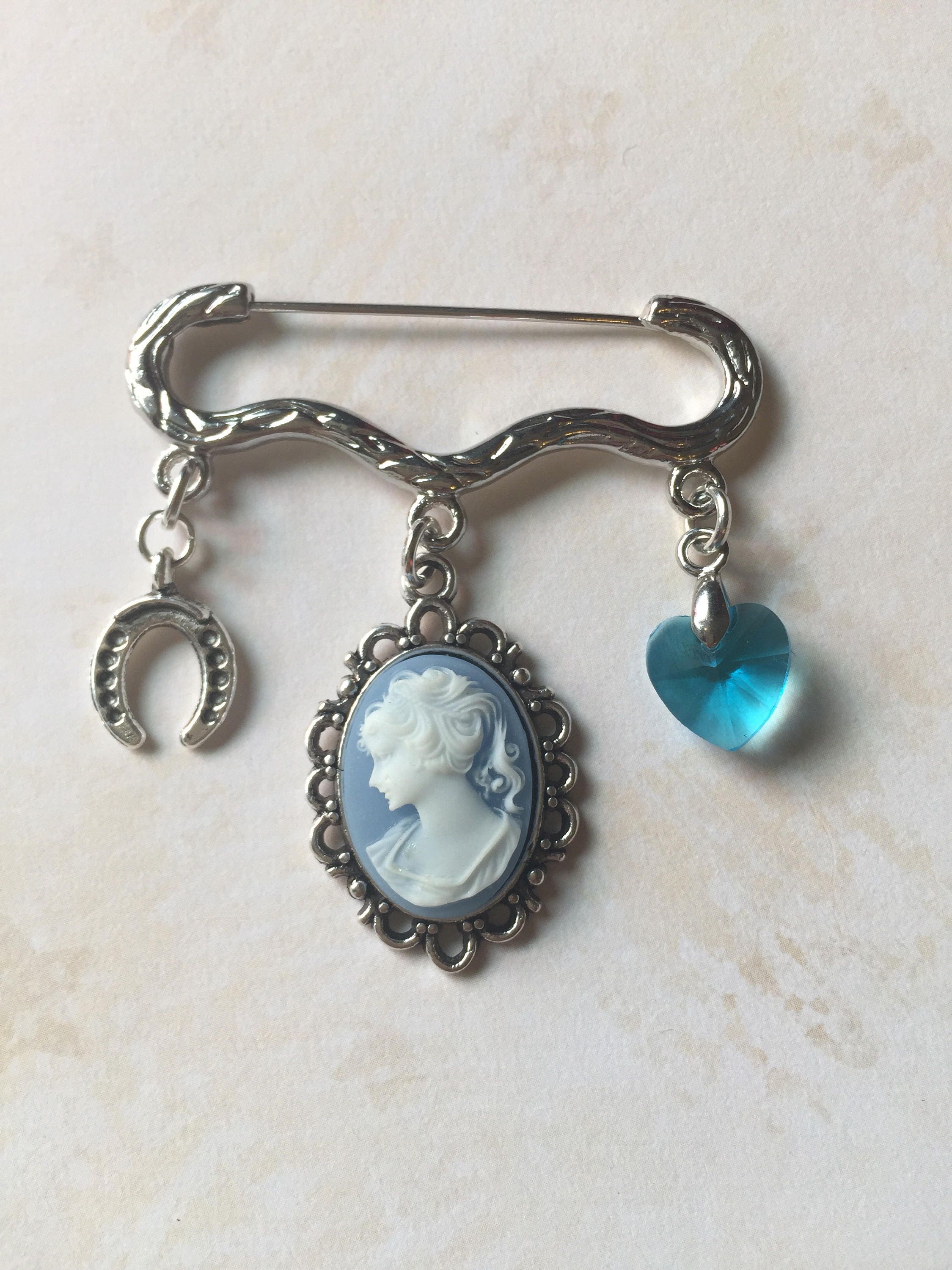 Bridal Charm Brooch Traditional 'something Blue' Pin - Etsy UK