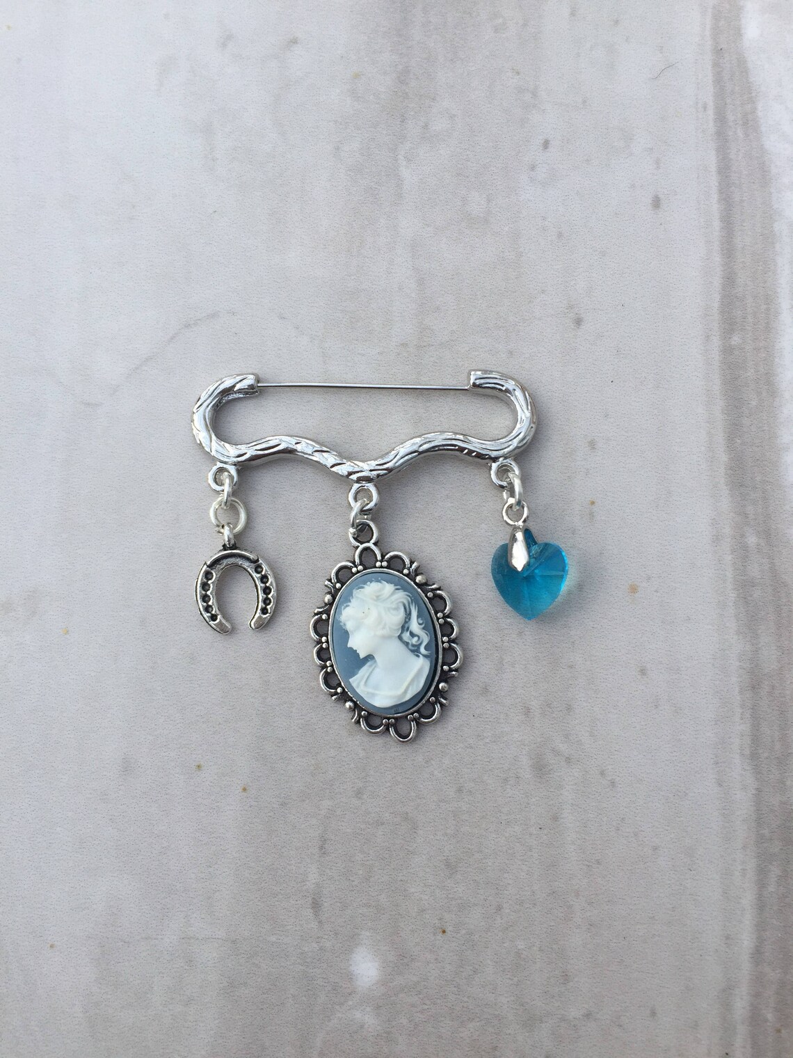 Bridal Charm Brooch Traditional 'something Blue' Pin - Etsy UK