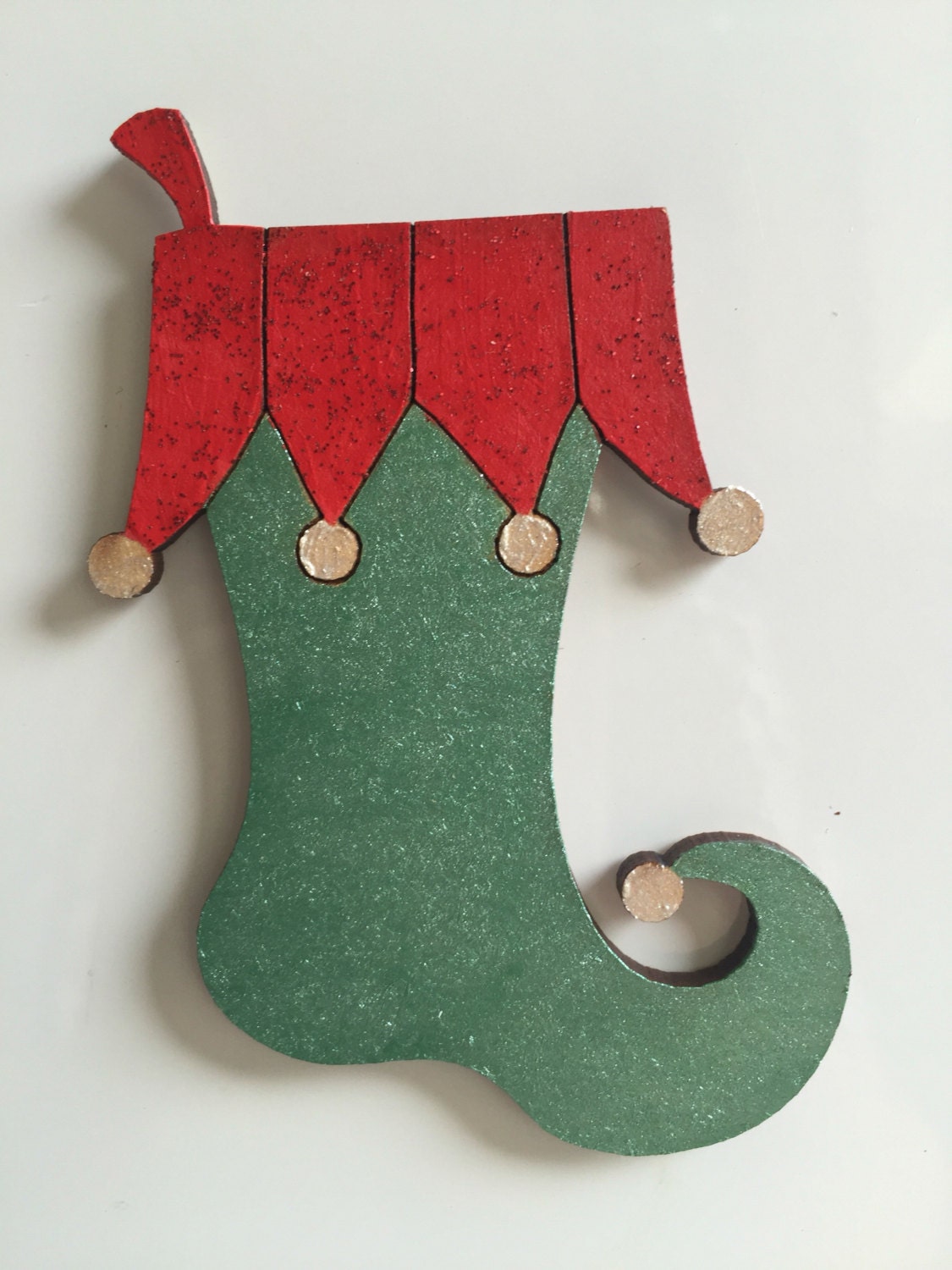 Elf Stocking Fridge Magnet Wooden Magnet Christmas Magnet - Etsy