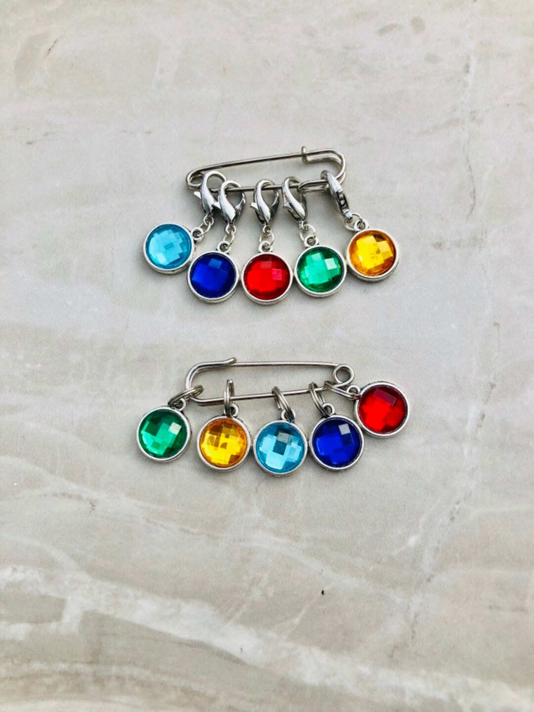 Coloured Rhinestone Stitch Markers, Stitch Markers, Knitting Supplies ...