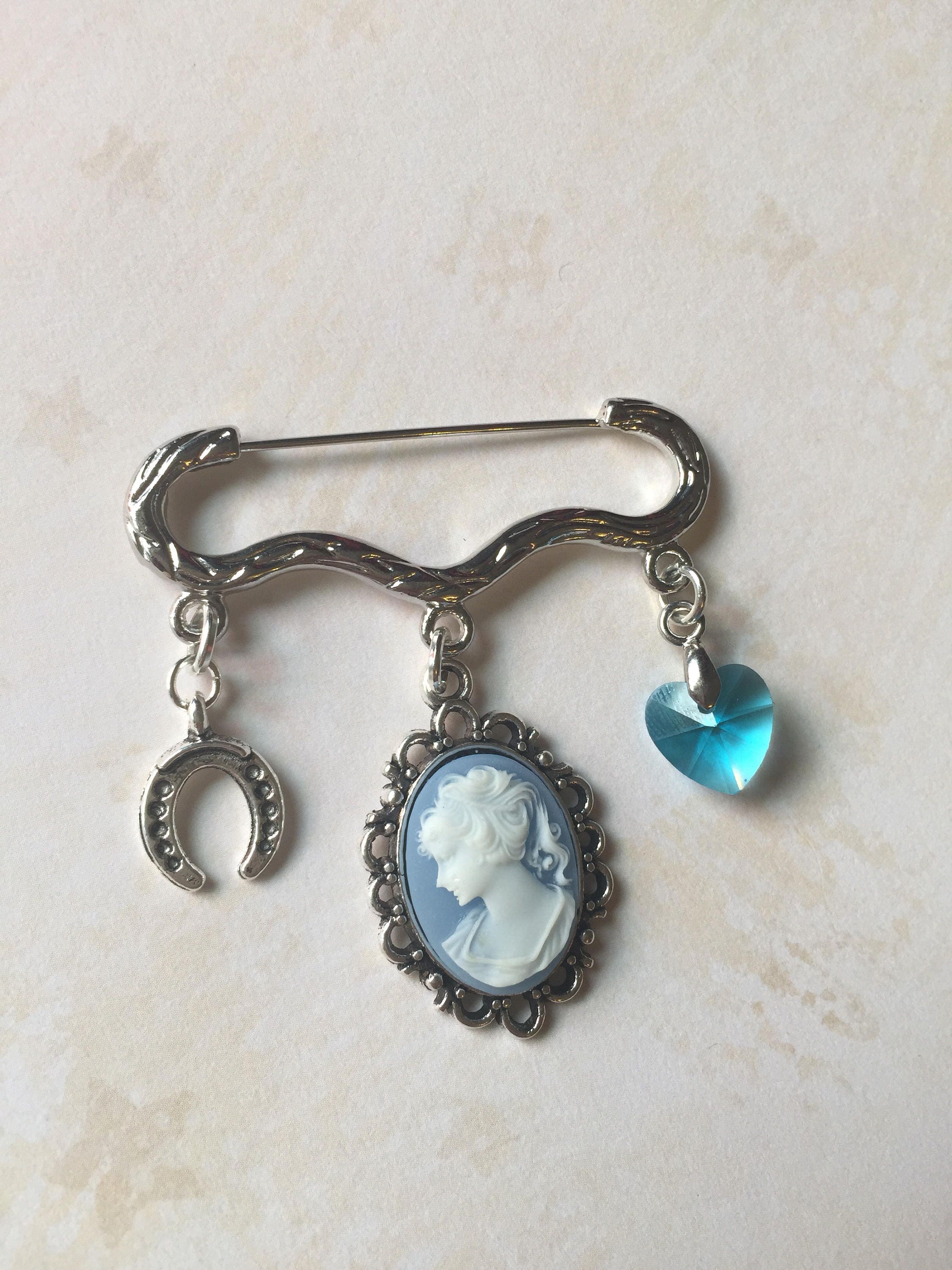 Bridal Charm Brooch Traditional 'something Blue' Pin - Etsy UK