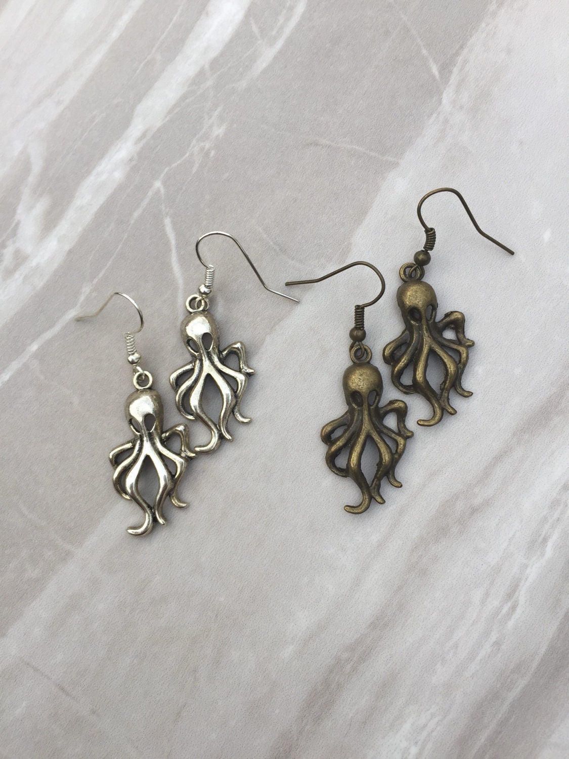 Octopus Earrings Steampunk Earrings Octopus Nautical - Etsy UK