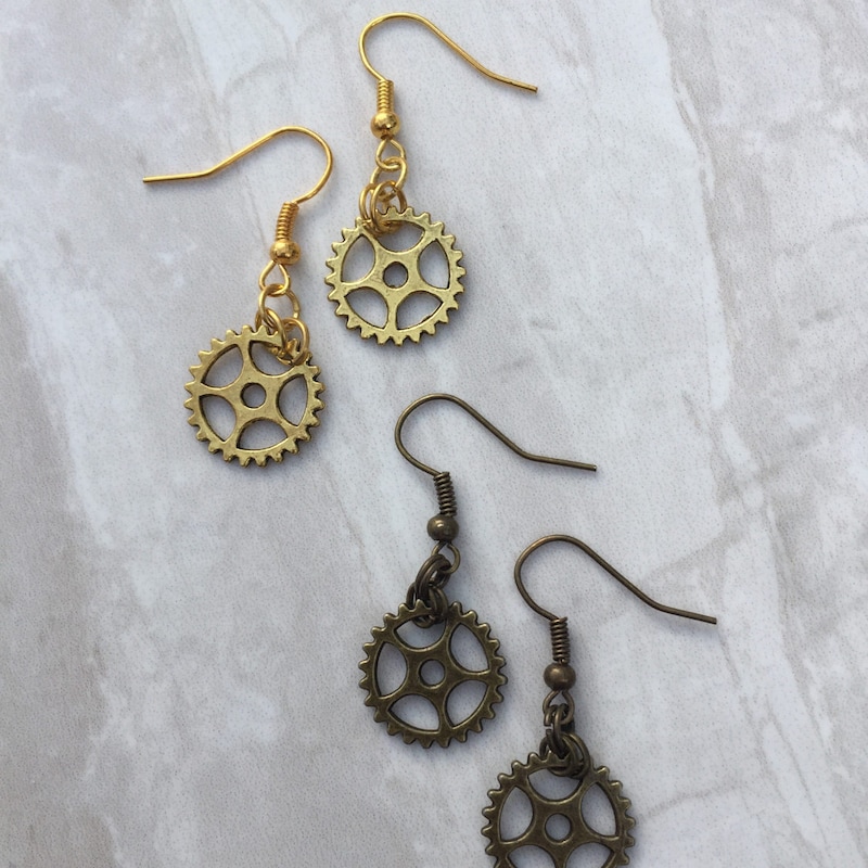 Gear Earrings - Etsy